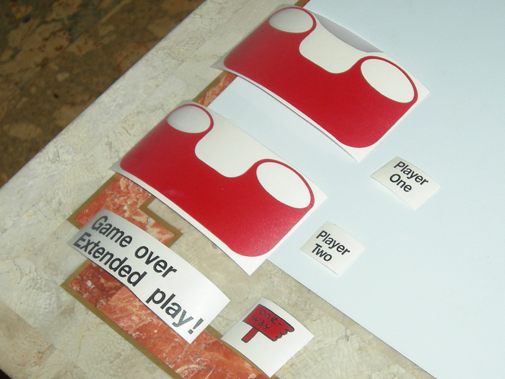 "Stunt Cycle Bezel, Cardboard Inner Bezel and Complete Monitor Stickers ...