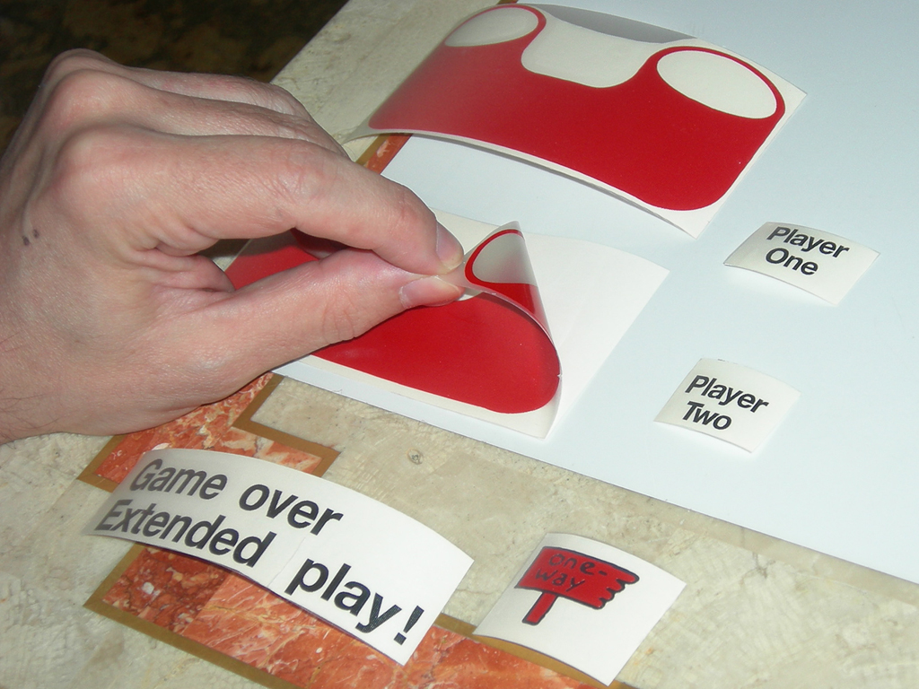 "Stunt Cycle Bezel, Cardboard Inner Bezel and Complete Monitor Stickers ...