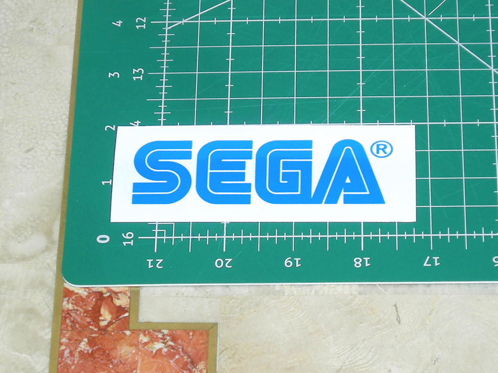 "SUPER HANG-ON SEGA LOGO STICKER FOR BEZEL" (SEGA) arcade artwork file ...