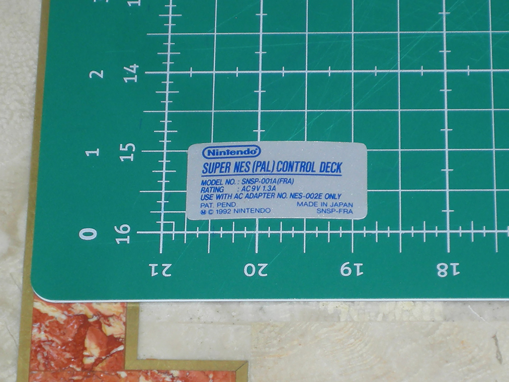 "SUPER NES POWER DESCRIPTION STICKER" (NINTENDO) european ver. artwork ...
