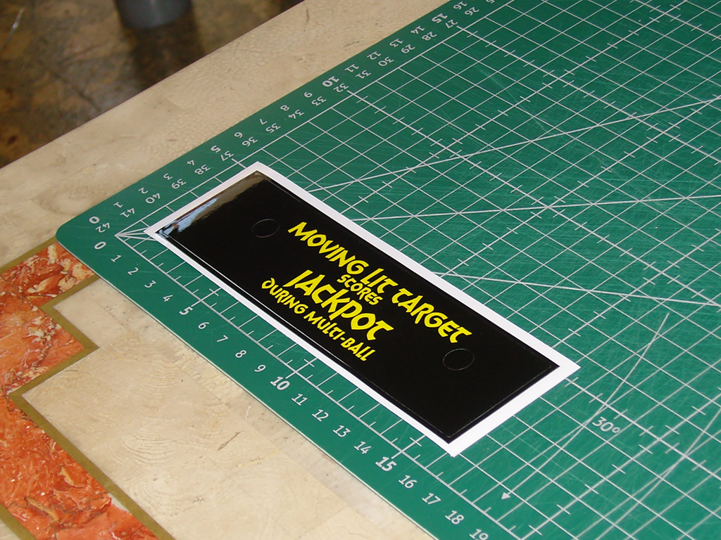 "Swords of Fury Pinball Stickers" (WILLIAMS) reproductions printed for ...