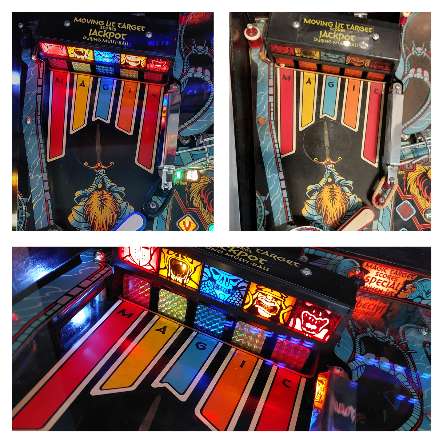 "Swords of Fury Pinball - Custom colored prism hologram Drop Target ...