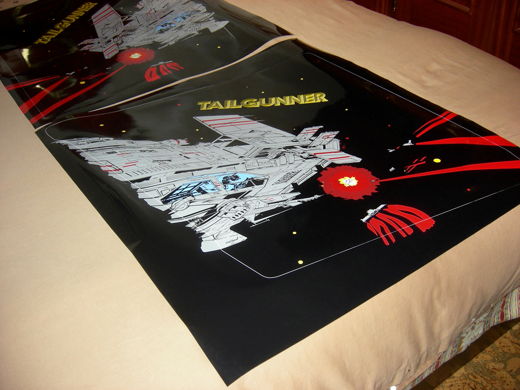 "Tail Gunner Side Arts" (CINEMATRONICS) arcade artwork reproduction ...