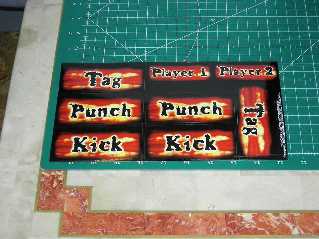 "Tekken Tag Tournament Button Decal Stickers and Control Panel Overlay ...