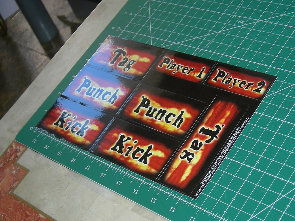 "TEKKEN TAG TOURNAMENT BUTTON DECAL STICKERS FOR CONTROL PANEL" (NAMCO ...