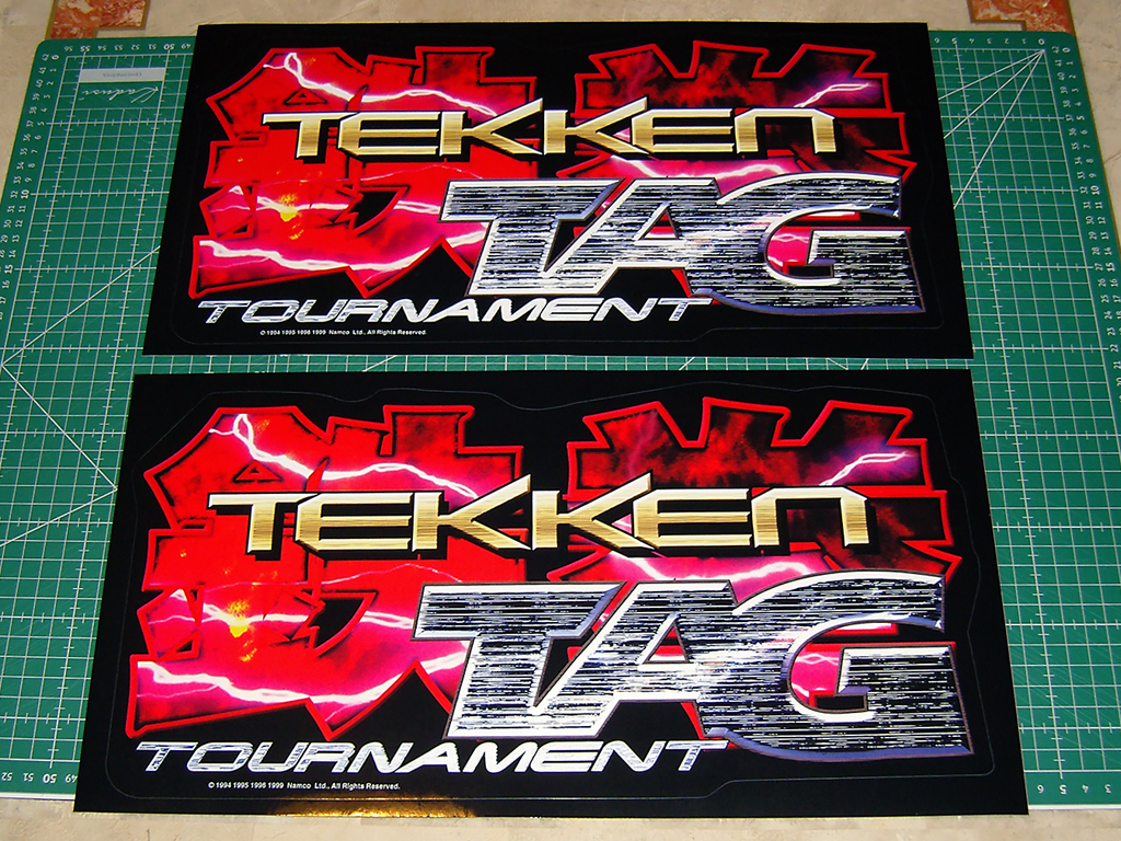 "TEKKEN TAG TOURNAMENT LOGO SIDE ART TT40-08894-00" (NAMCO) arcade ...