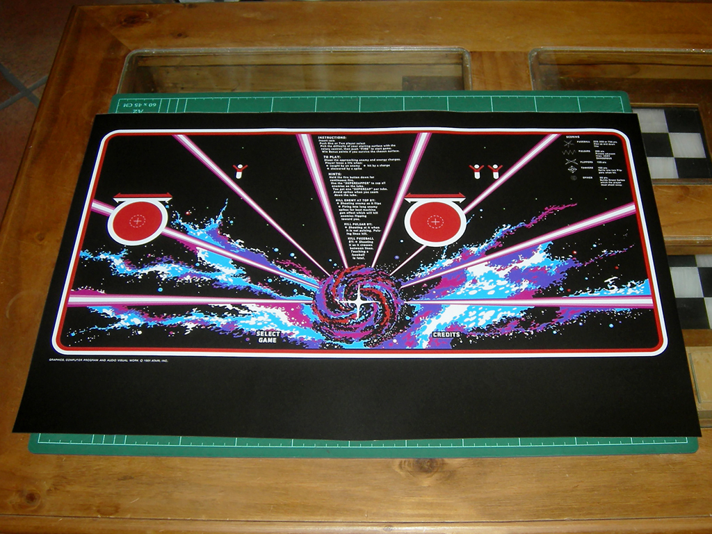 "Tempest Marquee, Side Arts and Custom Control Panel Overlay" (ATARI ...