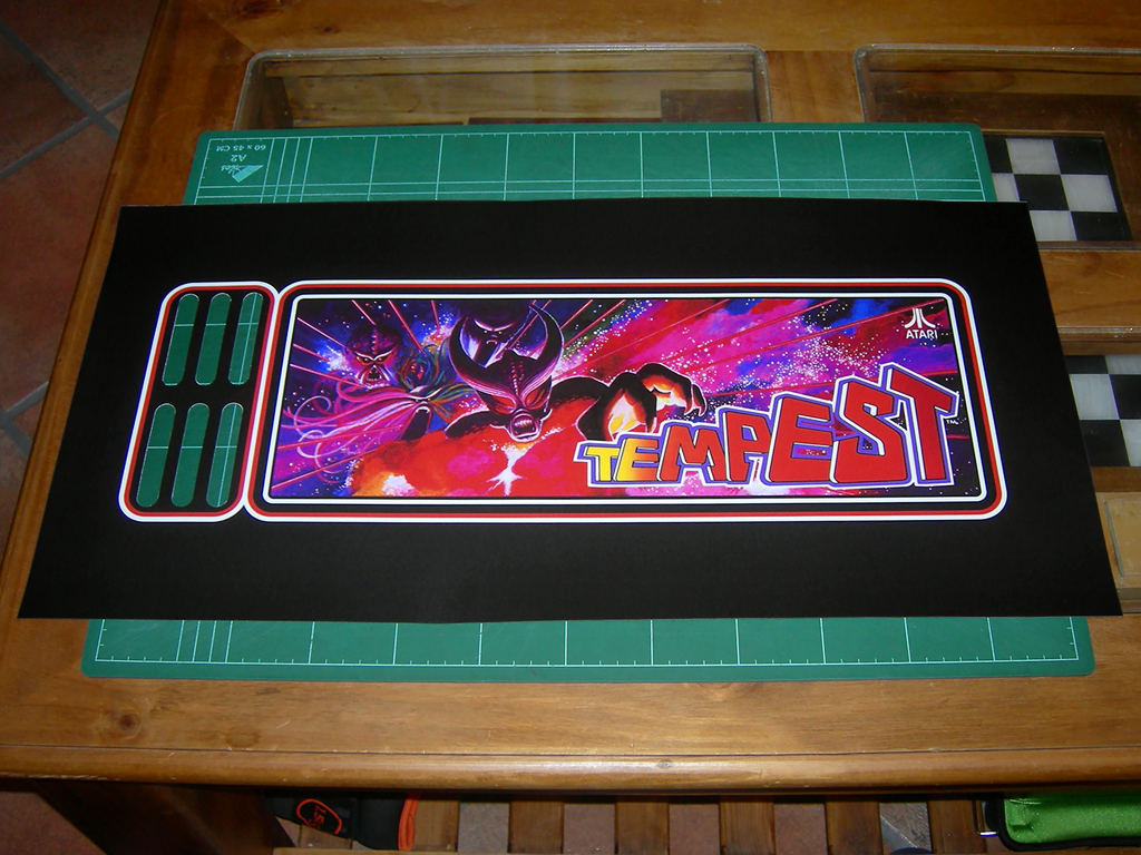 "Tempest Marquee, Side Arts and Custom Control Panel Overlay" (ATARI ...