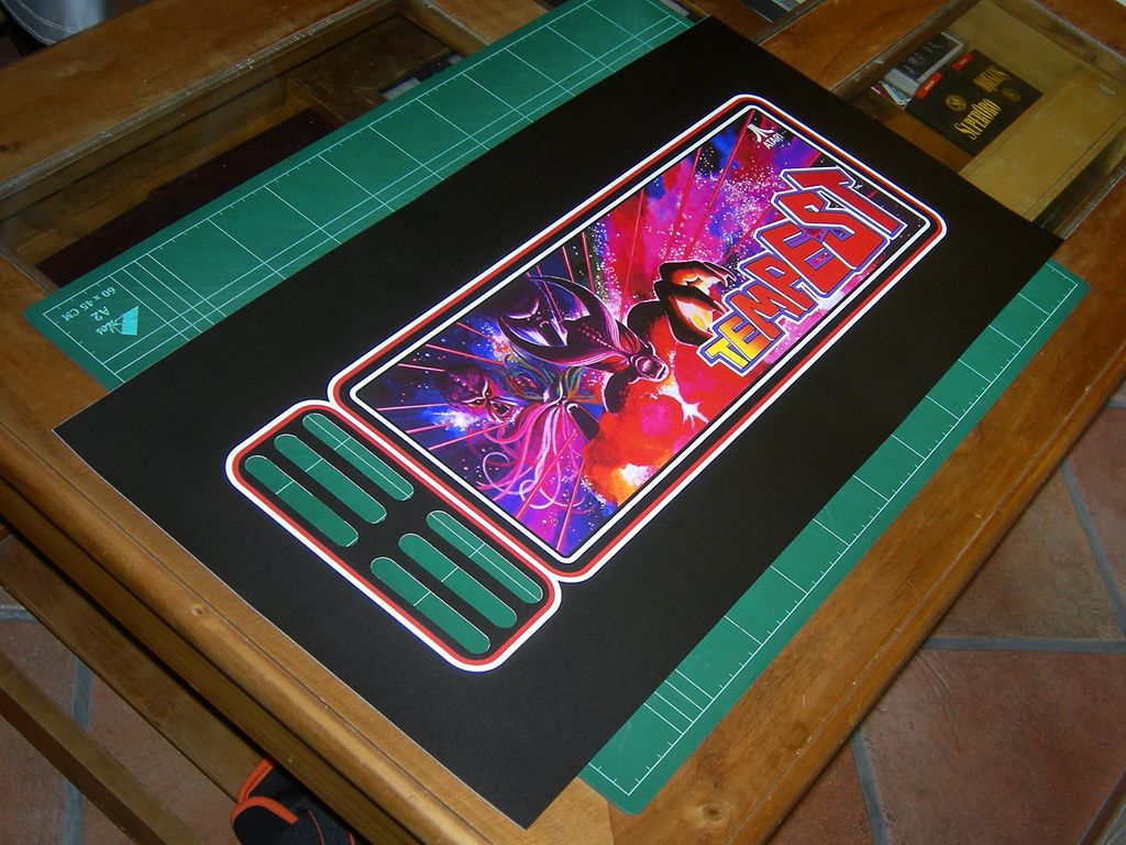 "Tempest Marquee, Side Arts and Custom Control Panel Overlay" (ATARI ...