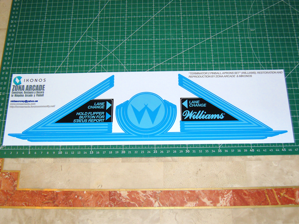 "Terminator 2 Pinball Backboard Plastic 31-2-50013-1-SP and Aprons ...