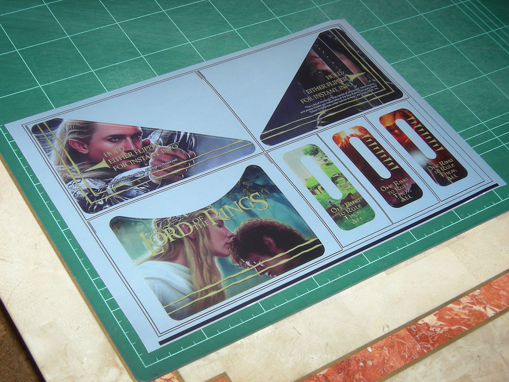 "The Lord of the Rings Custom Pinball Aprons Project - SET 3" (STERN ...