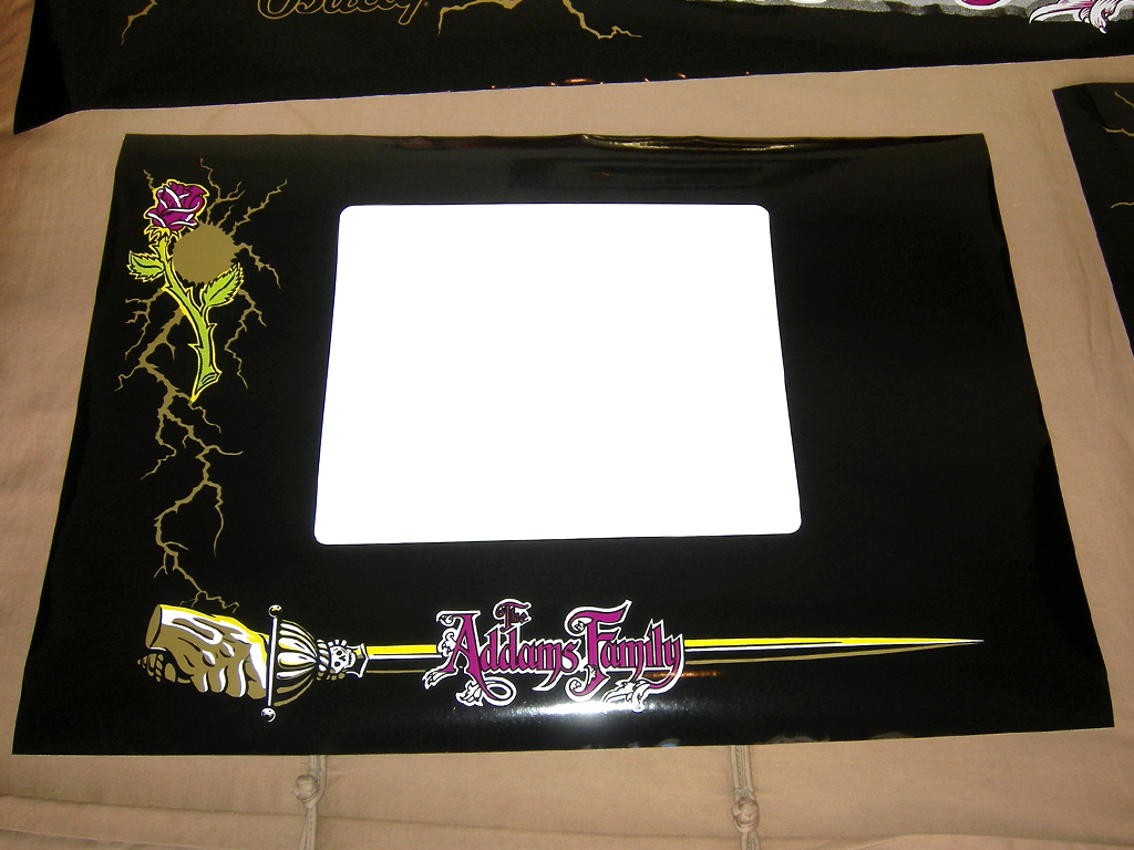 "The Addams Family Pinball Decals and Topper Stickers" (BALLY) impresas ...