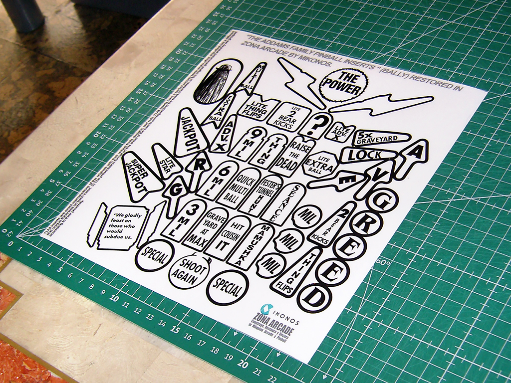 "THE ADDAMS FAMILY PINBALL INSERTS" (BALLY) artwork files in ...