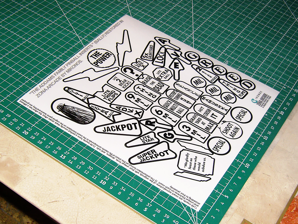 "THE ADDAMS FAMILY PINBALL INSERTS" (BALLY) artwork files in ...