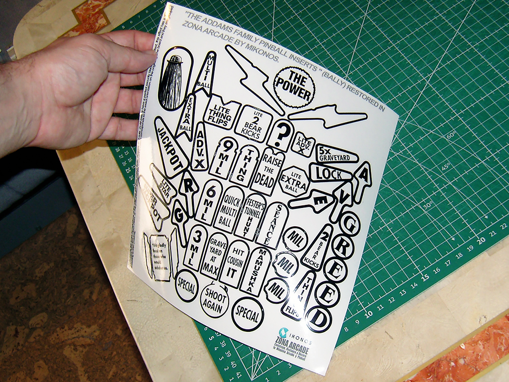 "THE ADDAMS FAMILY PINBALL INSERTS" (BALLY) restoration. My Rebellion ...