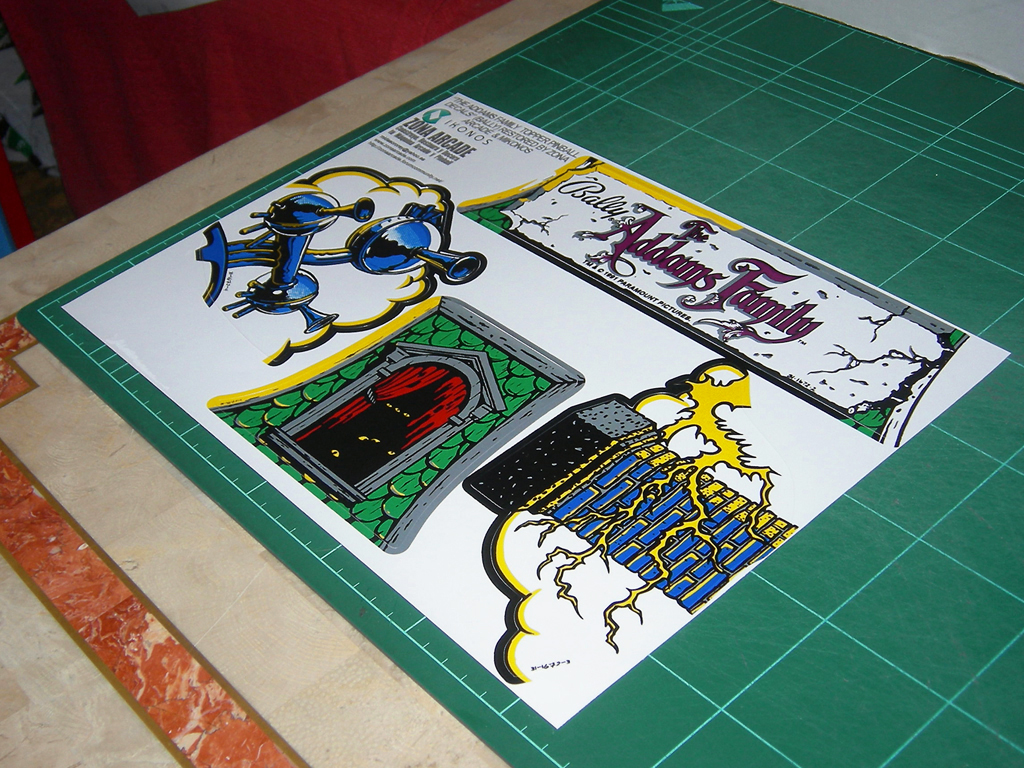 "THE ADDAMS FAMILY PINBALL TOPPER STICKERS" (BALLY) restored by Zona ...