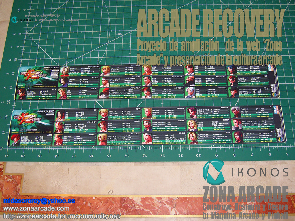 Original "THE KING OF FIGHTERS 2003 MOVE LIST STICKERS" (SNK) jap. ver ...