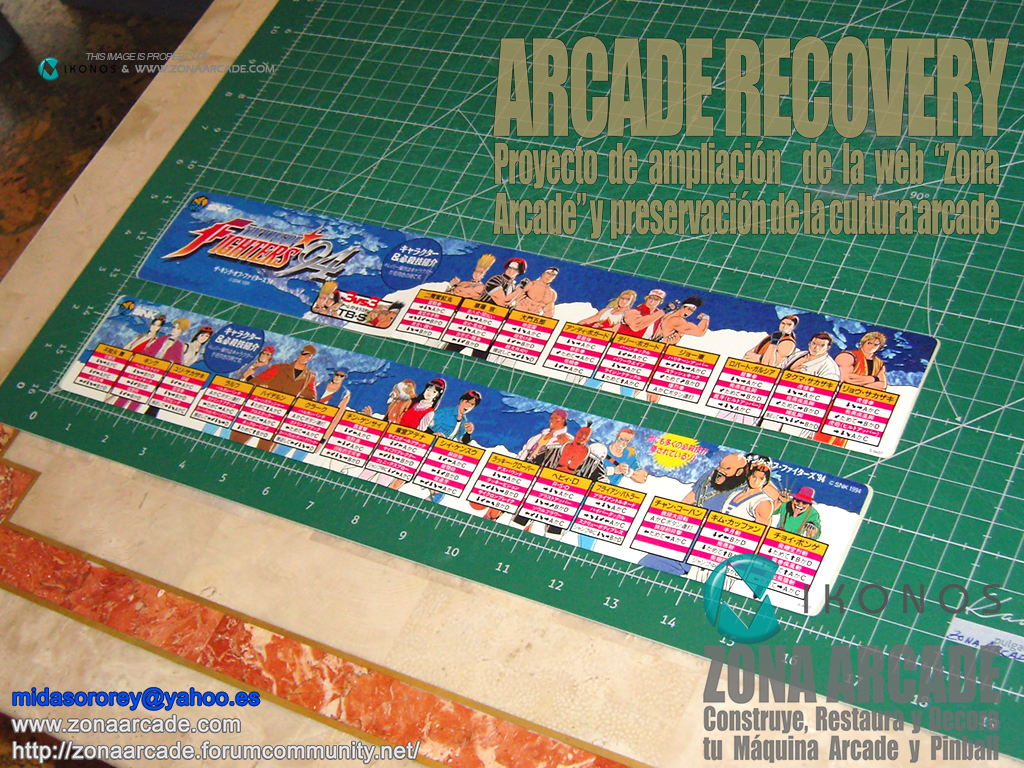 Original "THE KING OF FIGHTERS '94 MOVE LIST STICKERS" (SNK) jap. ver ...