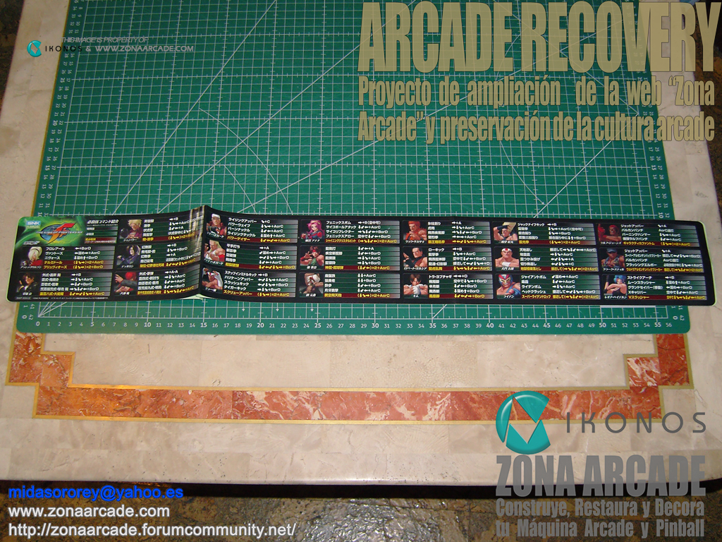 Original "THE KING OF FIGHTERS XII MOVE LIST STICKER" (SNK) jap. ver ...