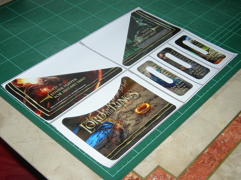 "The Lord of the Rings Custom Pinball Aprons Project - SET 4" (STERN ...