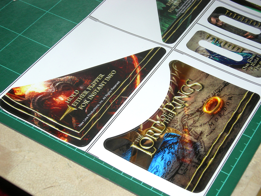 "The Lord of the Rings Custom Pinball Aprons Project - SET 4" (STERN ...