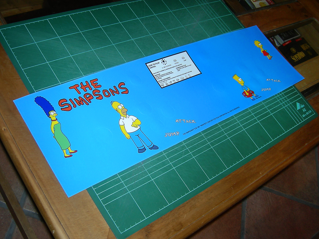 "The Simpsons U.K. Complete Arcade Artwork Set" (KONAMI) customized and ...