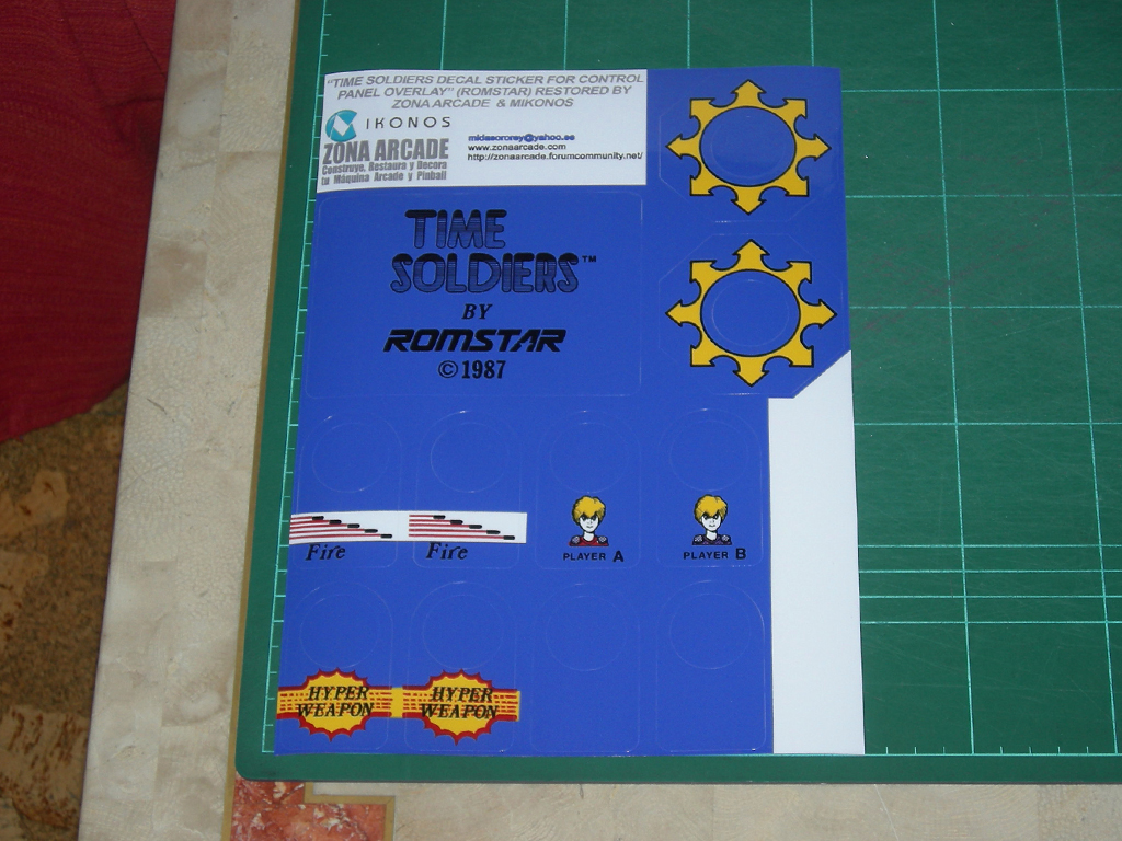 "TIME SOLDIERS BUTTON AND JOYSTICK DECAL STICKERS FOR CONTROL PANEL ...