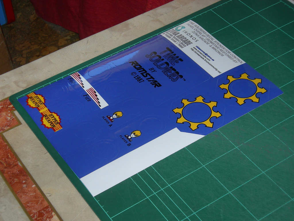 "TIME SOLDIERS BUTTON AND JOYSTICK DECAL STICKERS FOR CONTROL PANEL ...