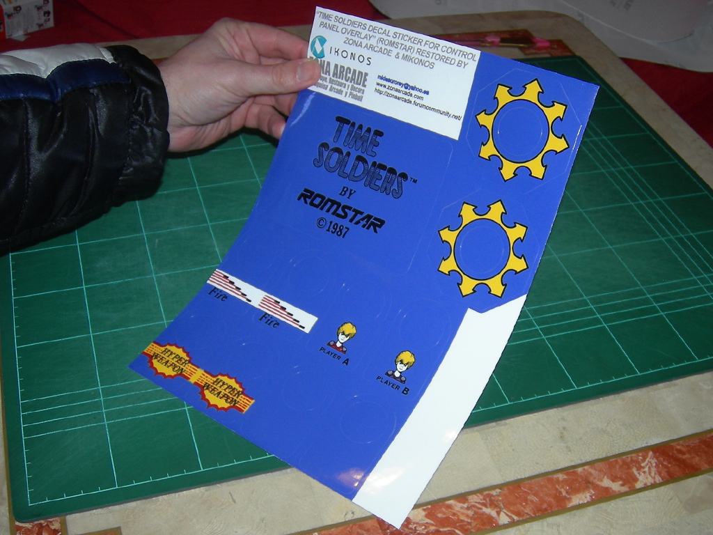 "TIME SOLDIERS BUTTON AND JOYSTICK DECAL STICKERS FOR CONTROL PANEL ...