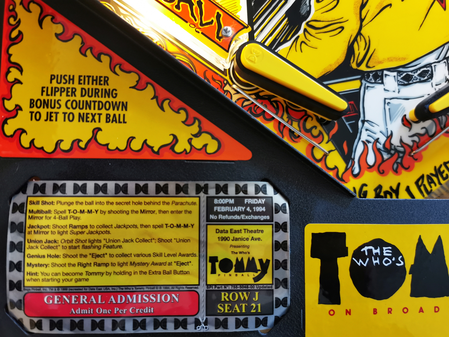 "The Who´s Tommy Pinball Wizard Customized Cards" (DATA EAST). Designed ...