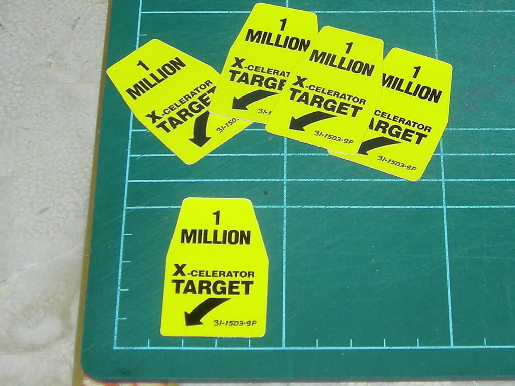 "Swords of Fury Pinball Spinner, targets and other little stickers ...