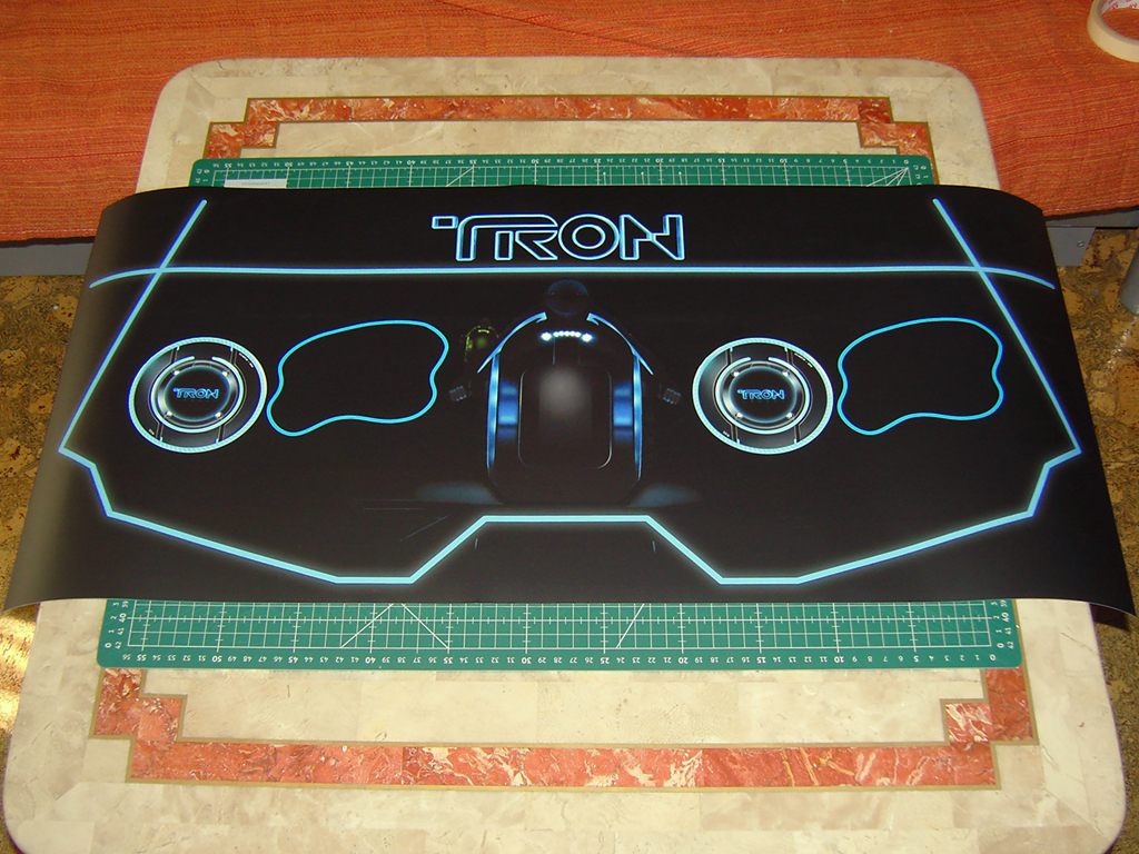 Decoraciones arcade impresas "Tron Legacy" para Marquee, Bezel y CPO ...