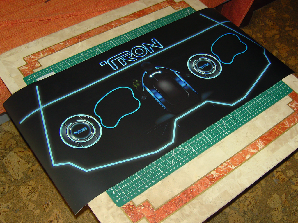 Decoraciones arcade impresas "Tron Legacy" para Marquee, Bezel y CPO ...