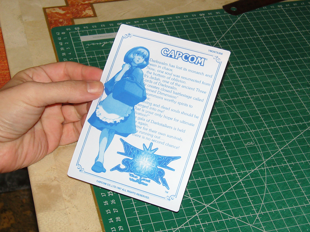 "VAMPIRE SAVIOR THE LORD OF VAMPIRE CPS2 GAME BOARD LABEL STICKER ...