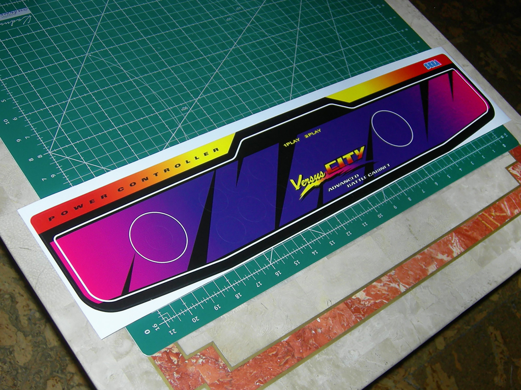 "Versus City Custom Control Panel Two Players" (SEGA) printed in vinyl ...