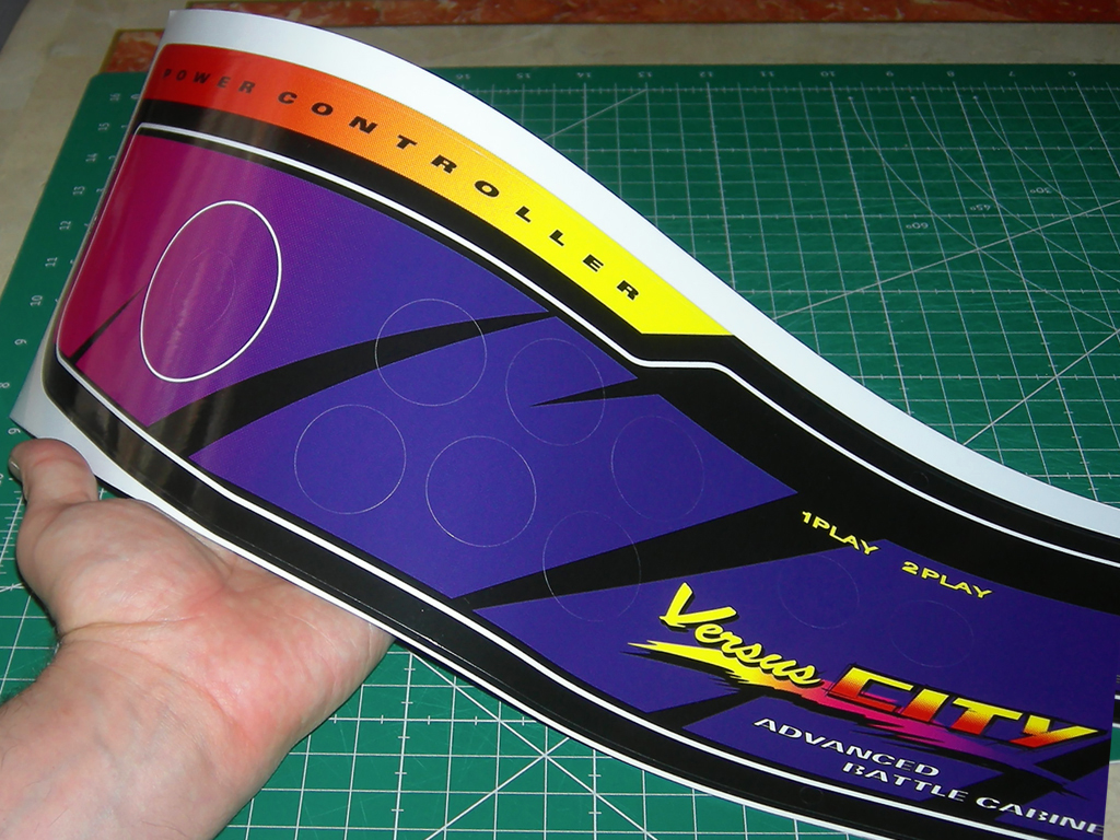 "Versus City Custom Control Panel Two Players" (SEGA) printed in vinyl ...