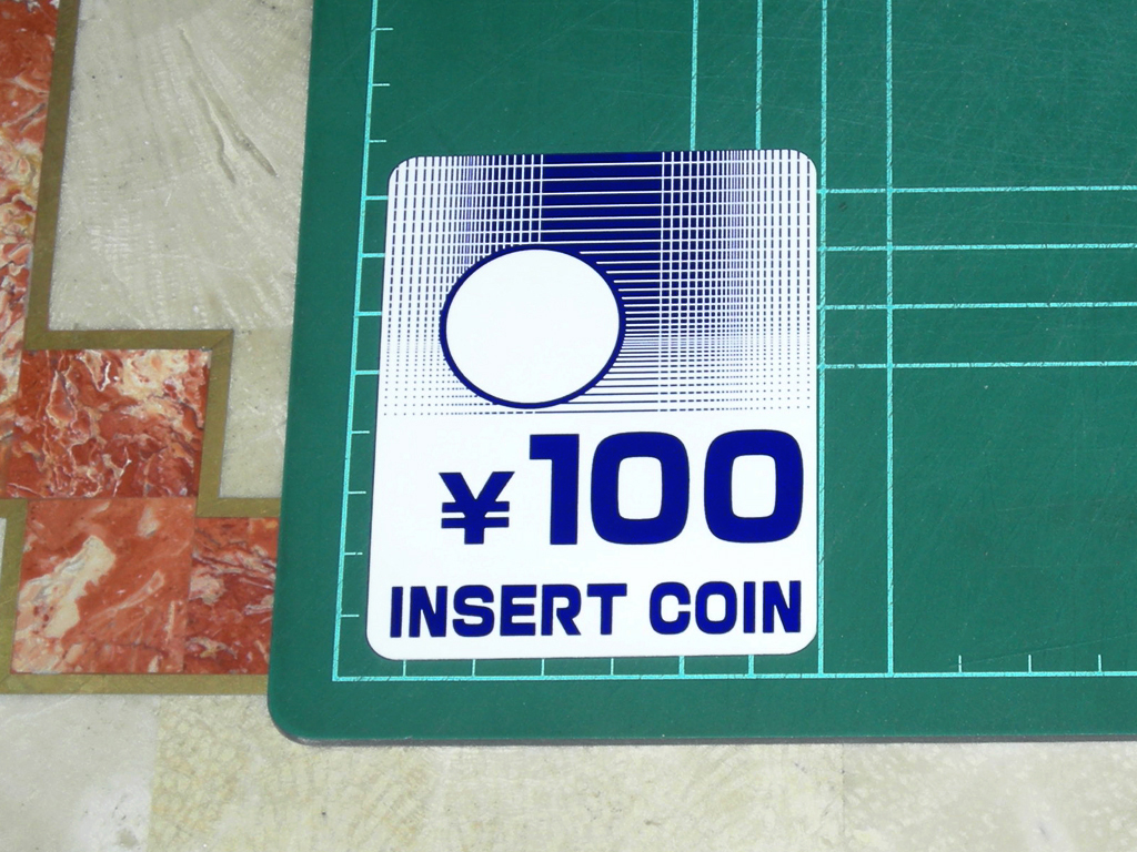 "VEWLIX DIAMOND ¥ 100 INSERT COIN LABEL STICKER" (TAITO). Restored by ...