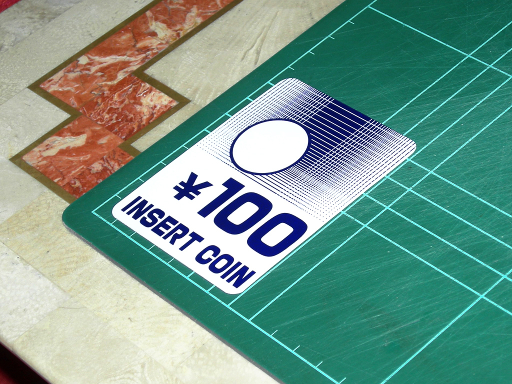 "VEWLIX DIAMOND ¥ 100 INSERT COIN LABEL STICKER" (TAITO). Restored by ...