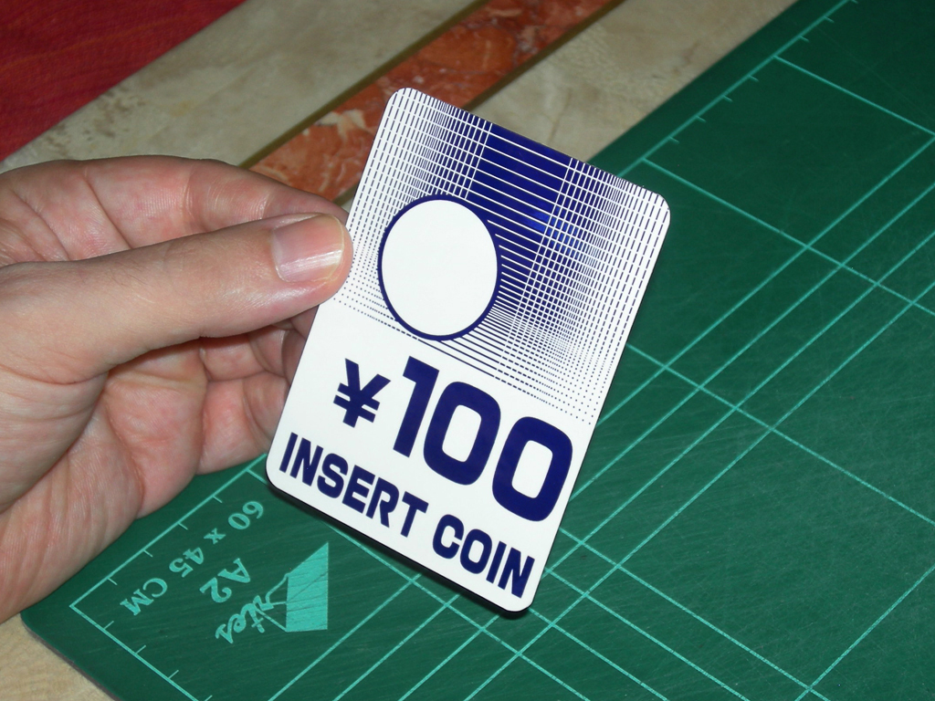 "VEWLIX DIAMOND ¥ 100 INSERT COIN LABEL STICKER" (TAITO). Restored by ...
