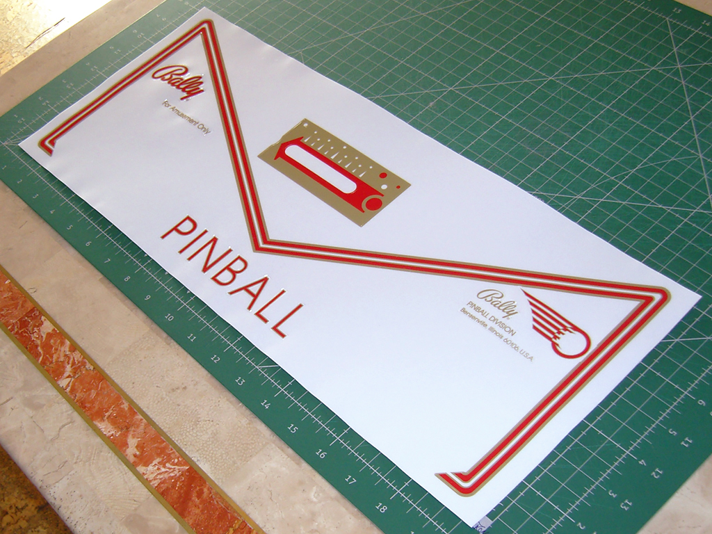 "VIKING PINBALL APRONS" (BALLY) artwork file for printed reproduction ...