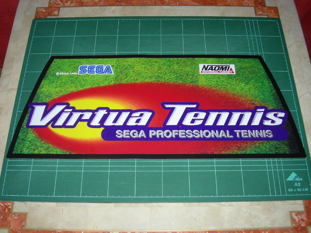 "VIRTUA TENNIS NAOMI MARQUEE 429-0666UK" (SEGA) arcade artwork scanned ...