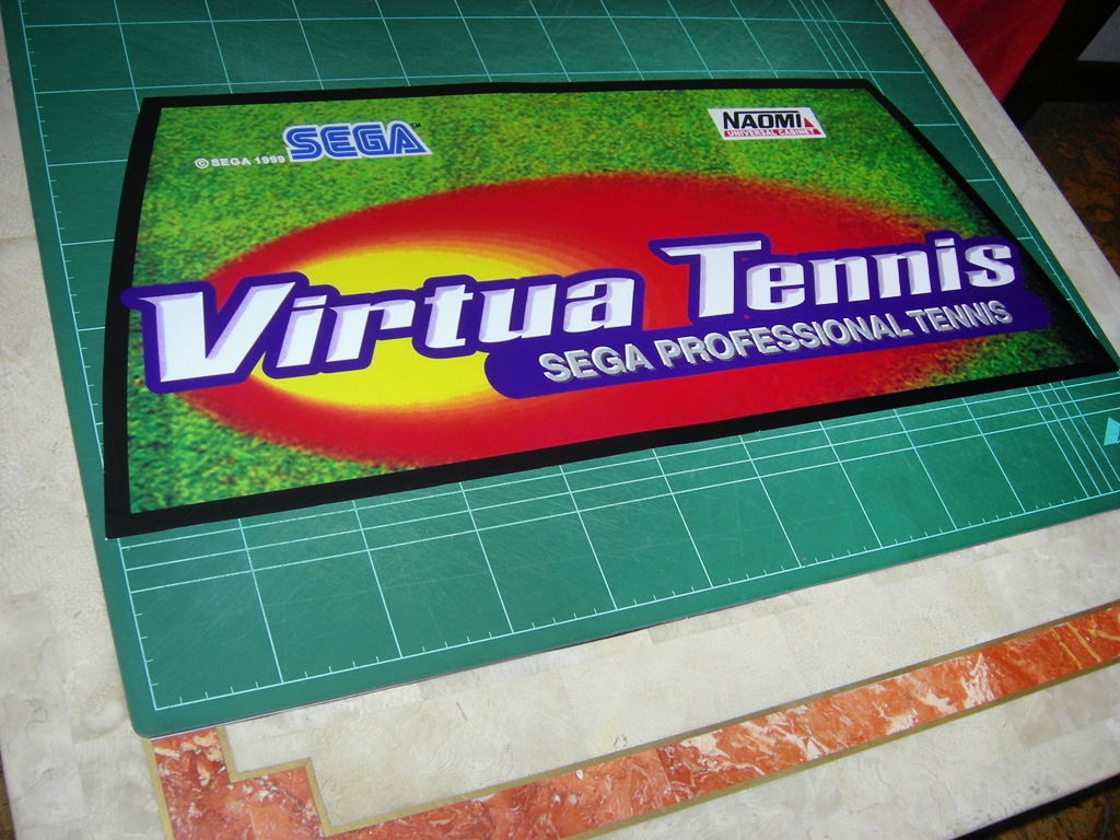 "VIRTUA TENNIS NAOMI MARQUEE 429-0666UK" (SEGA) arcade artwork scanned ...