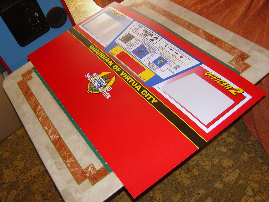 "Virtua Cop 2 Control Panel Overlay/CPO" (SEGA) arcade artwork printed ...