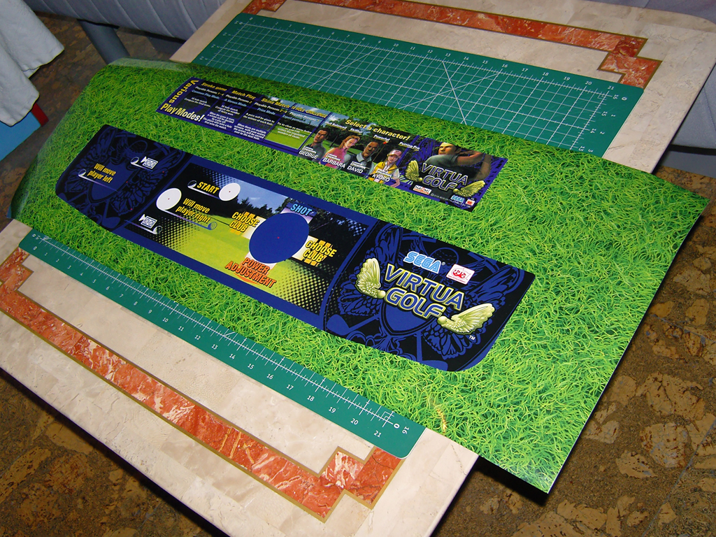 "Virtua Golf Custom Control Panel Overlay" (SEGA) arcade artwork ...