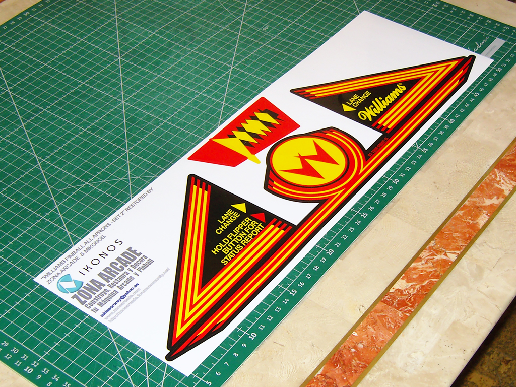 "WILLIAMS PINBALL SYSTEM 11 APRONS - SET 2" (WILLIAMS) artwork files ...