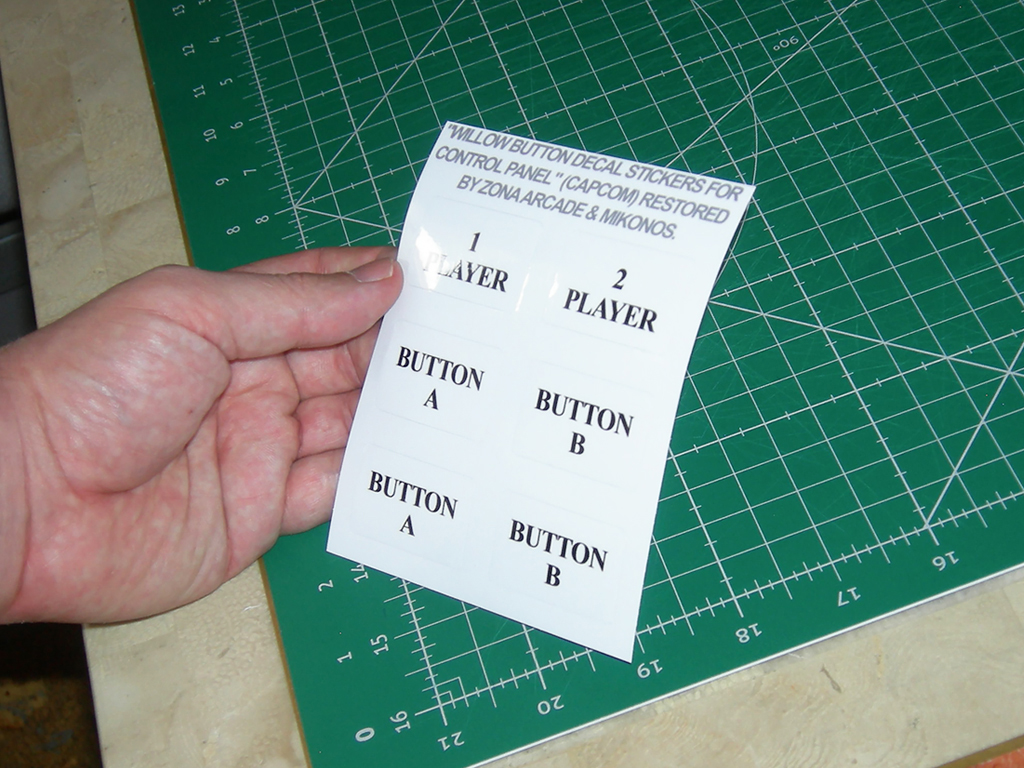 "WILLOW BUTTON DECAL STICKERS FOR CONTROL PANEL" (CAPCOM) arcade ...