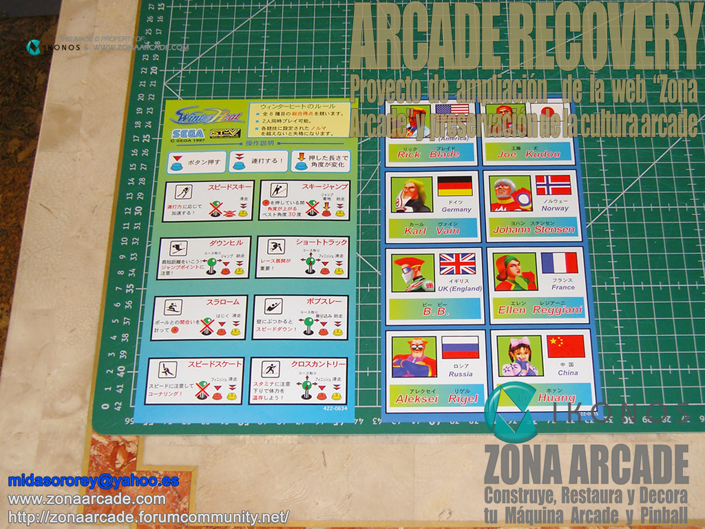 Original "WINTER HEAT (ウィンターヒート) INSTRUCTION CARDS FOR MARQUEE 422-0634 ...