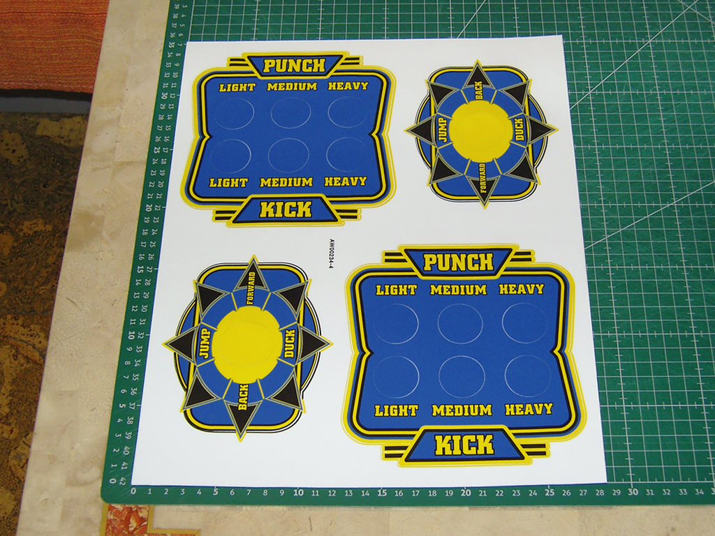 "X-Men Vs Street Fighter Joystick and Button Decals for Control Panel ...