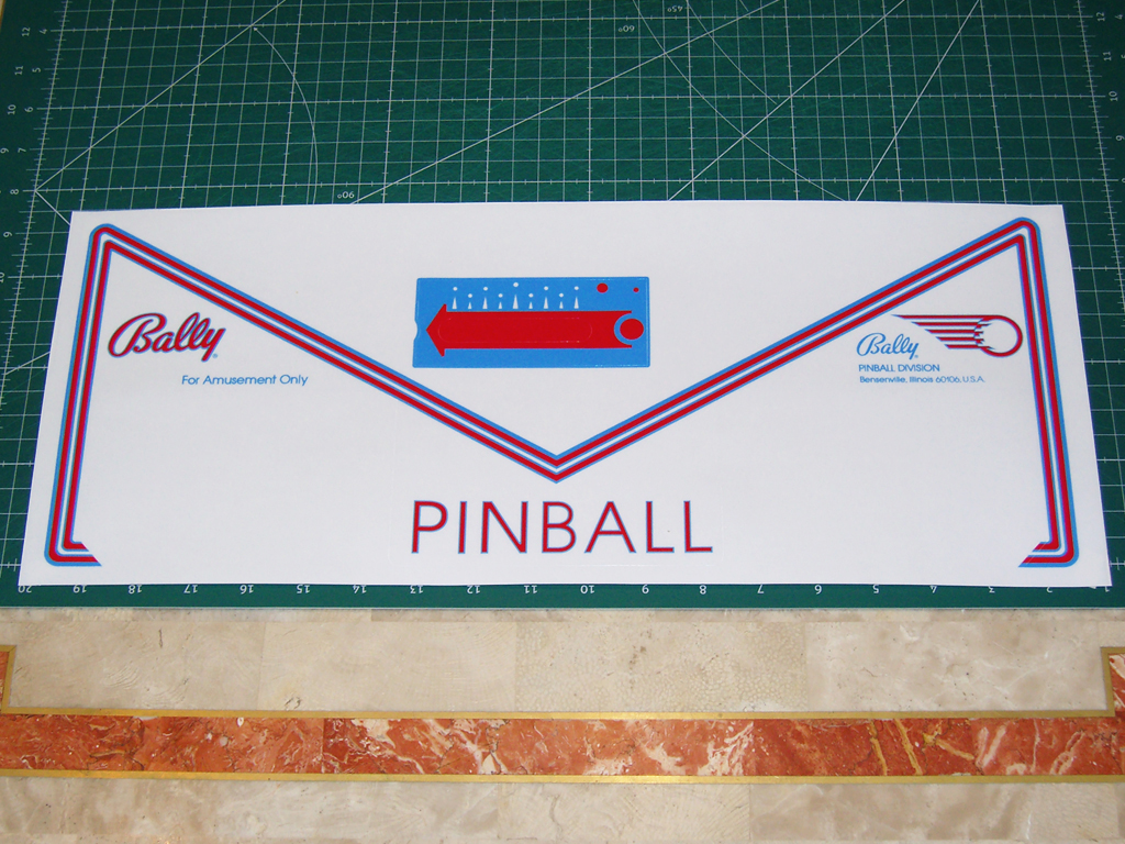 "XENON PINBALL APRONS" (BALLY) artwork files restored in Zona Arcade