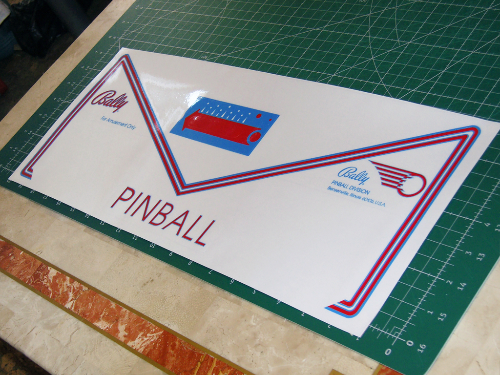 "XENON PINBALL APRONS" (BALLY) artwork files restored in Zona Arcade